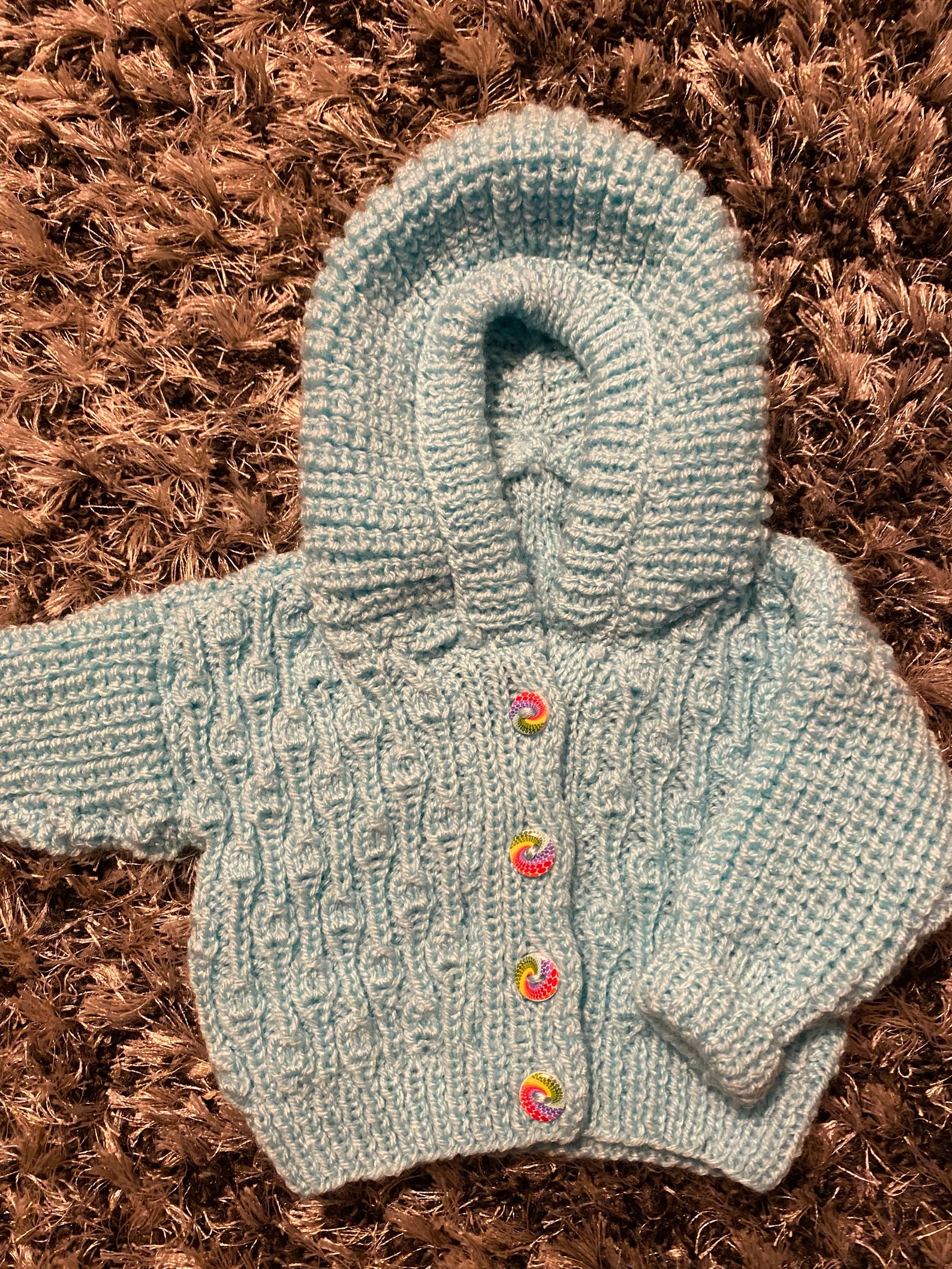 Hand Knitted Hooded Baby Cardigan Baby Sweater Baby Jumper - Etsy