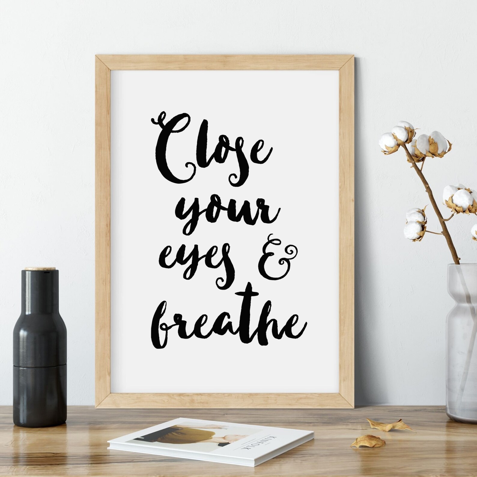 Close Your Eyes and Breathe Calm Print Instant Download - Etsy