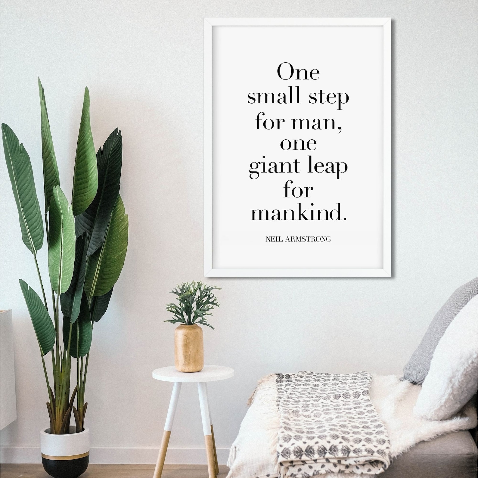 Neil Armstrong Quote One Small Step for Man One Giant Leap - Etsy