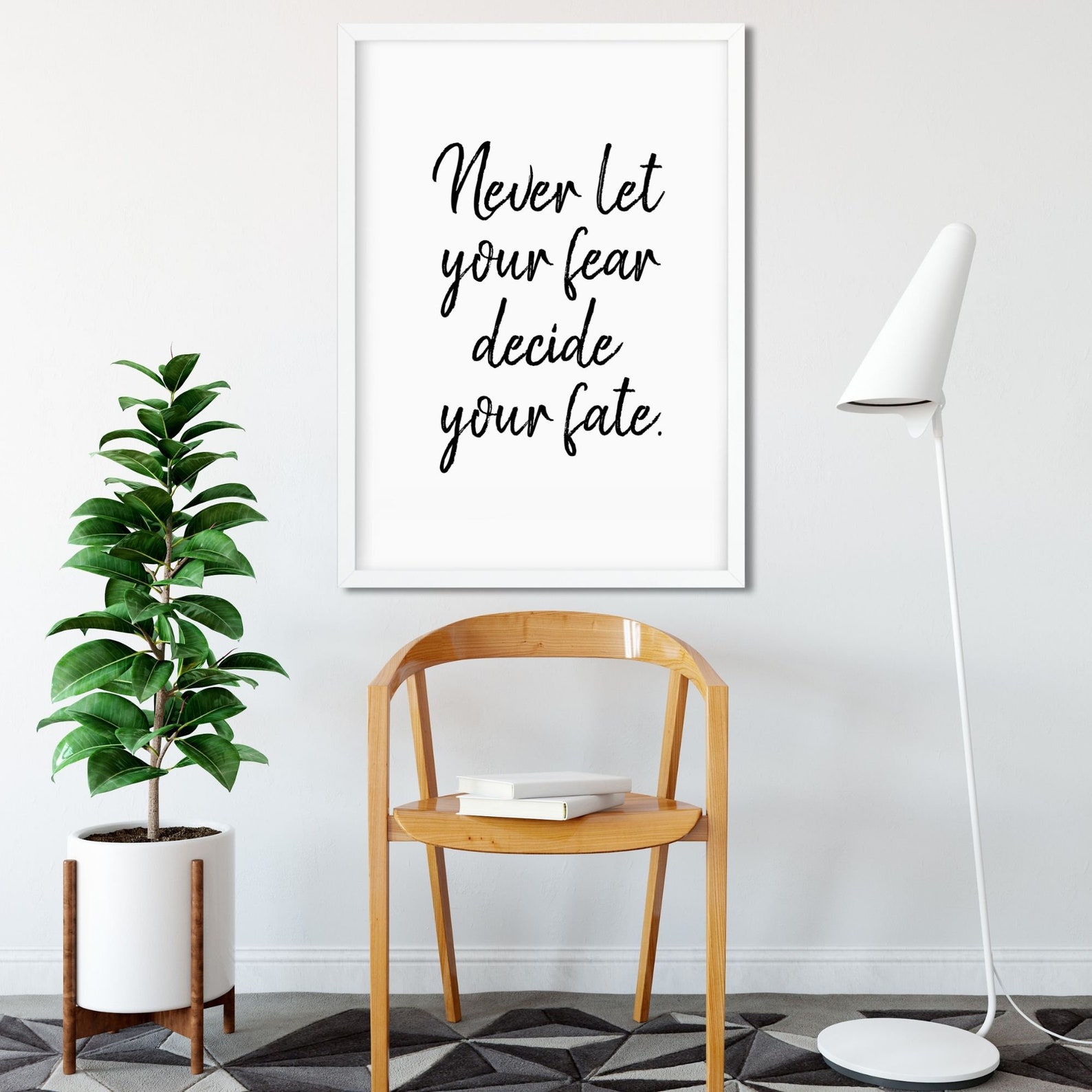 Never Let Your Fear Decide Your Fate Motivational Print Instant ...