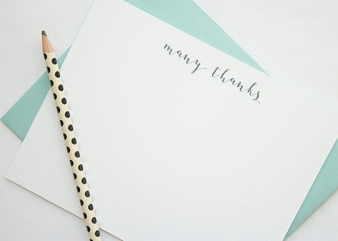 Thank You Note Stationery Set | Thank You Note Cards | Modern ...