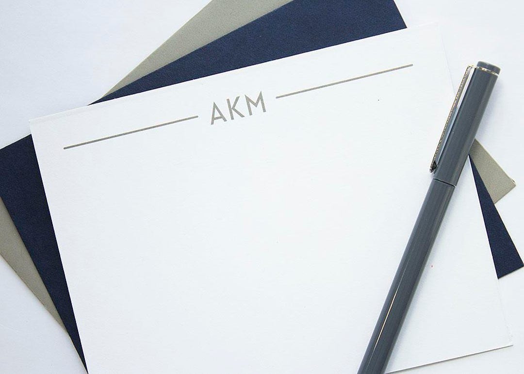 Personalized Stationery | Monogrammed Stationery Set | Monogrammed Note ...