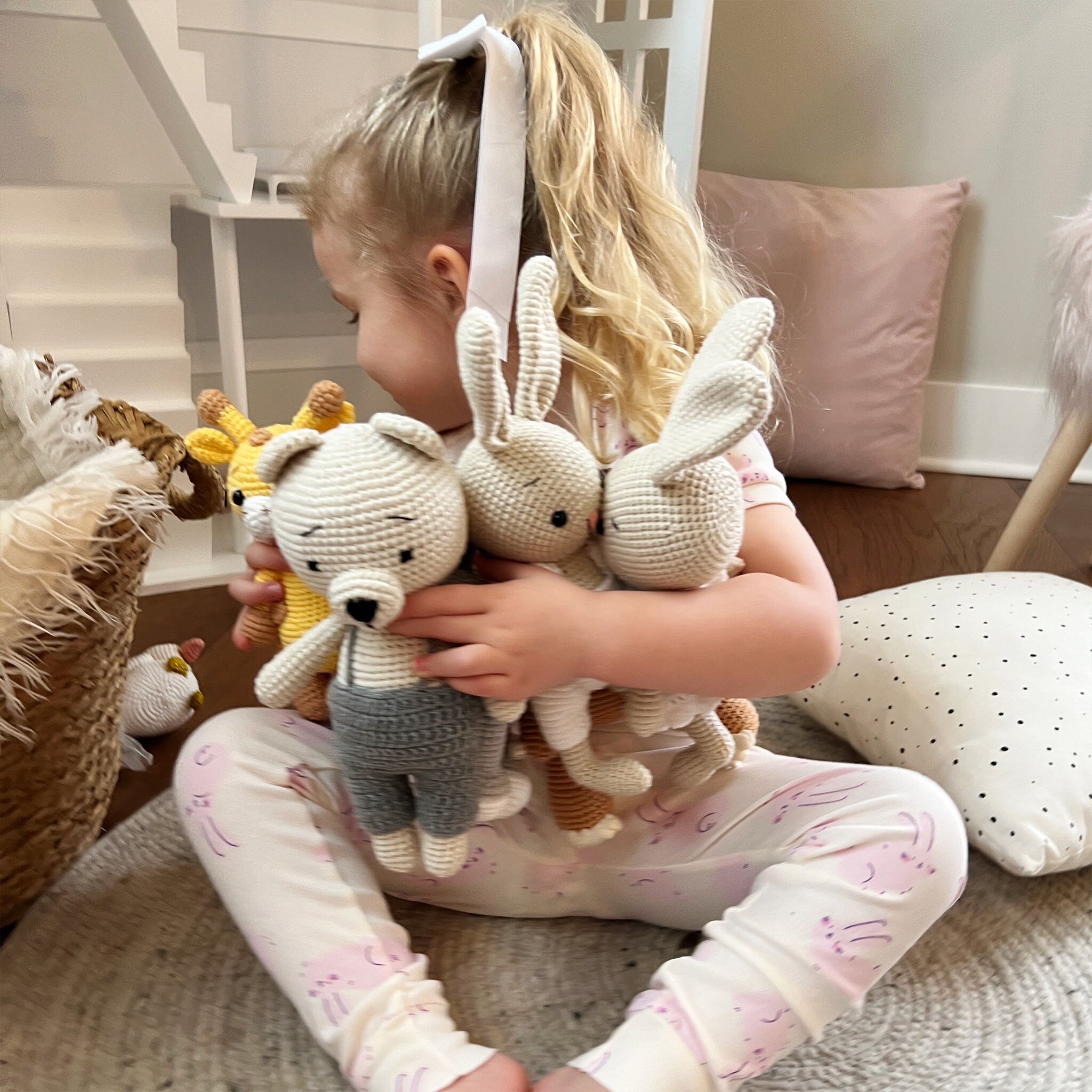 SHIPS FAST Crochet Teddy Bear Doll Amigurumi Teddy Bear Stuffed Bear ...