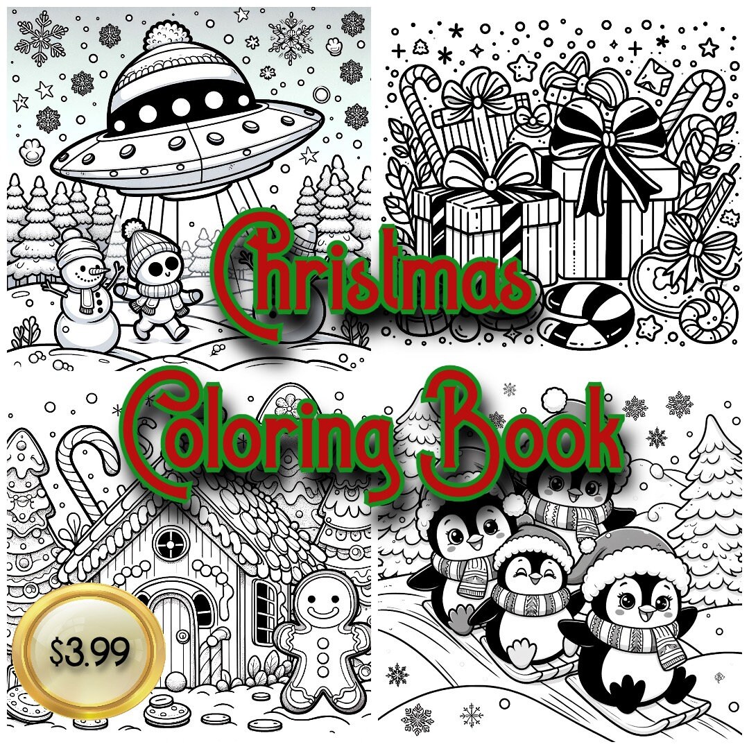 30 Christmas Holiday Coloring Pages Printable DIGITAL File - Etsy
