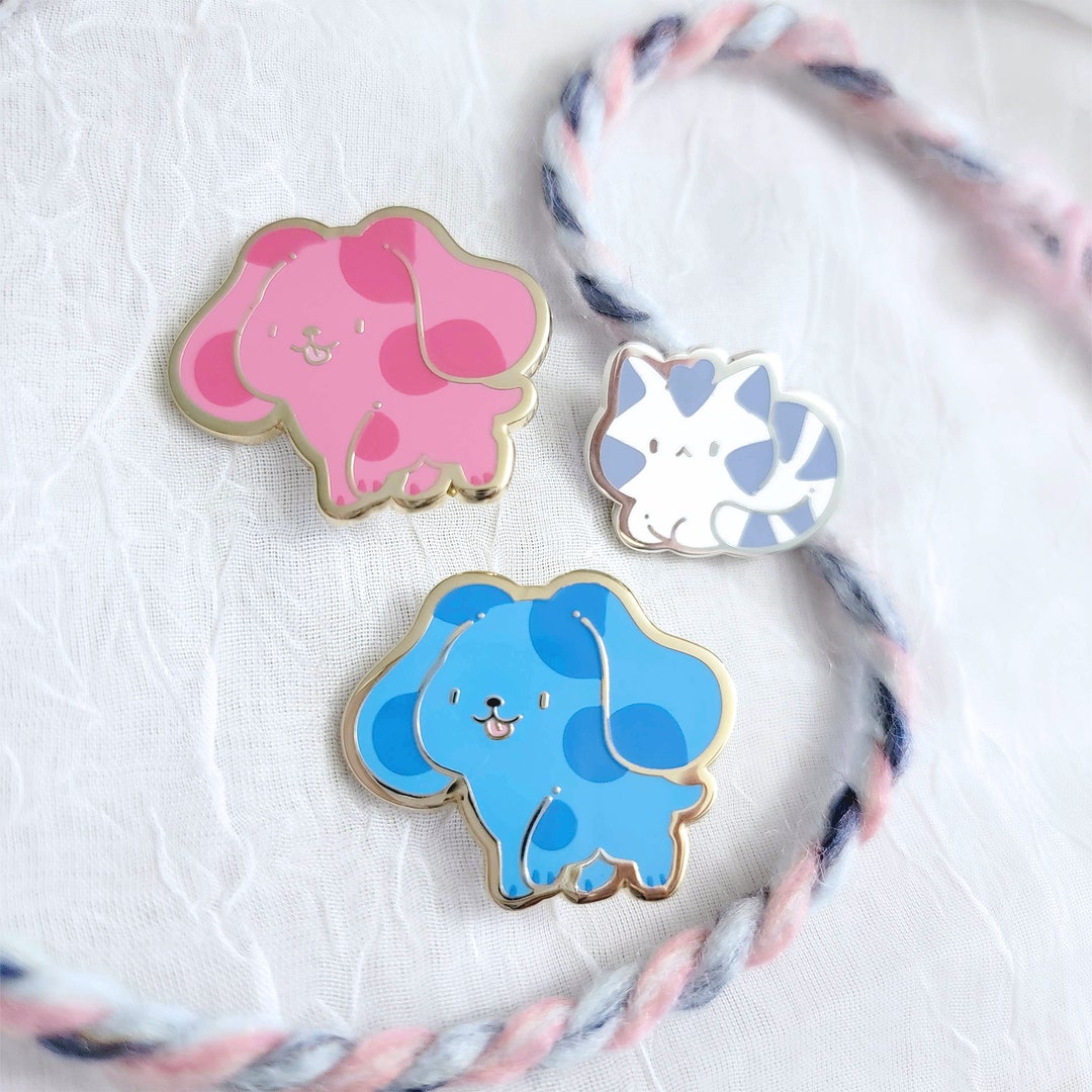 Blue Puppy & Friends Pins - Etsy