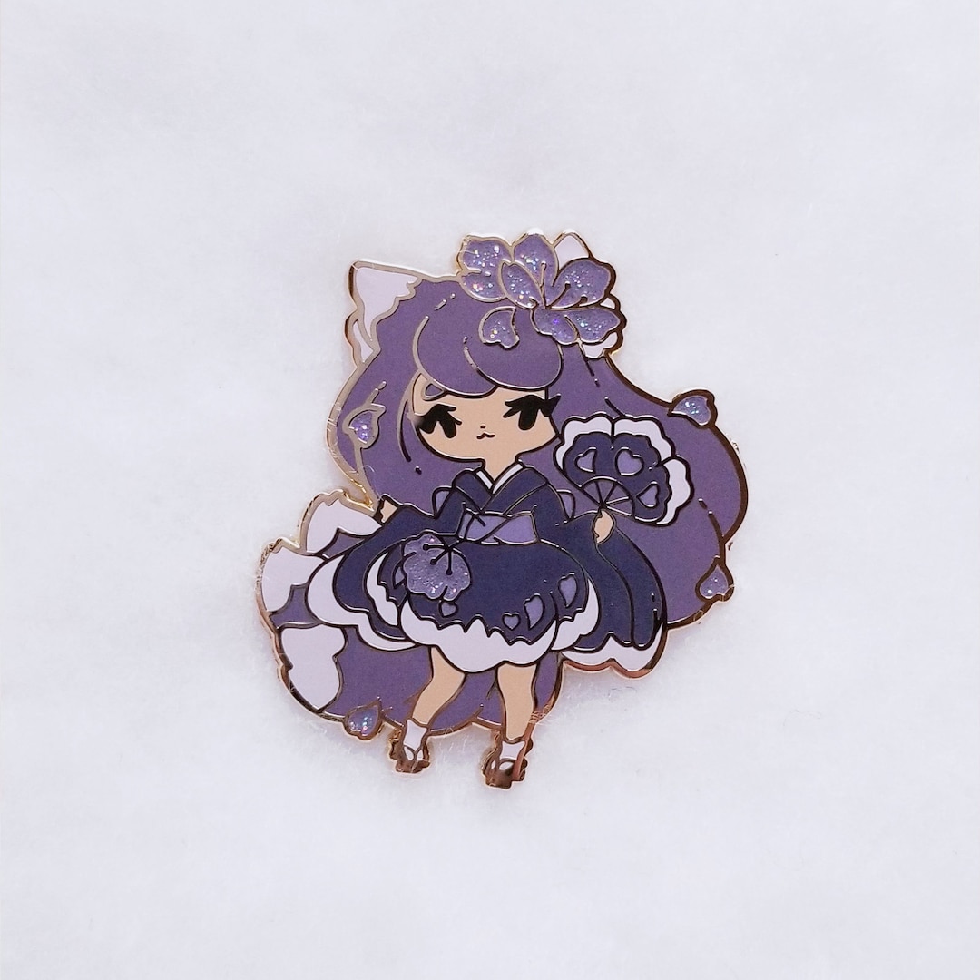 Purple Kitsune Pin - Limited Edition - Etsy
