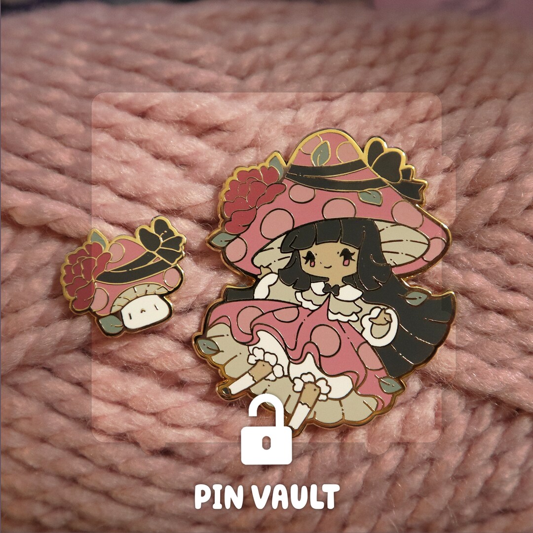 Pin Vault | Mushroom Princess Pin - March 2021 | Limited Edition - Etsy
