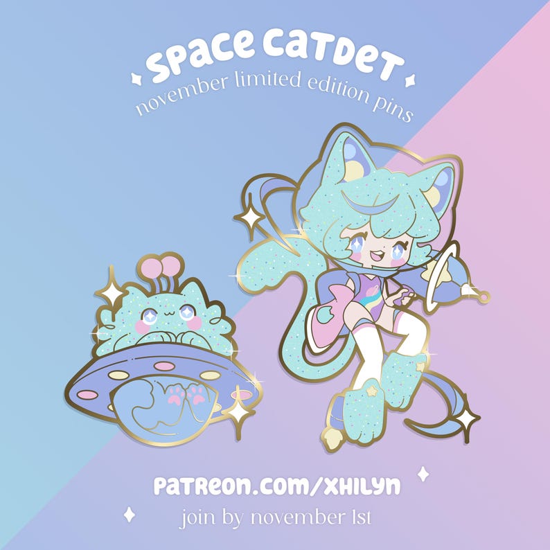 Space Catdet Pins - November 2024 | Pin Vault Limited Edition - Etsy