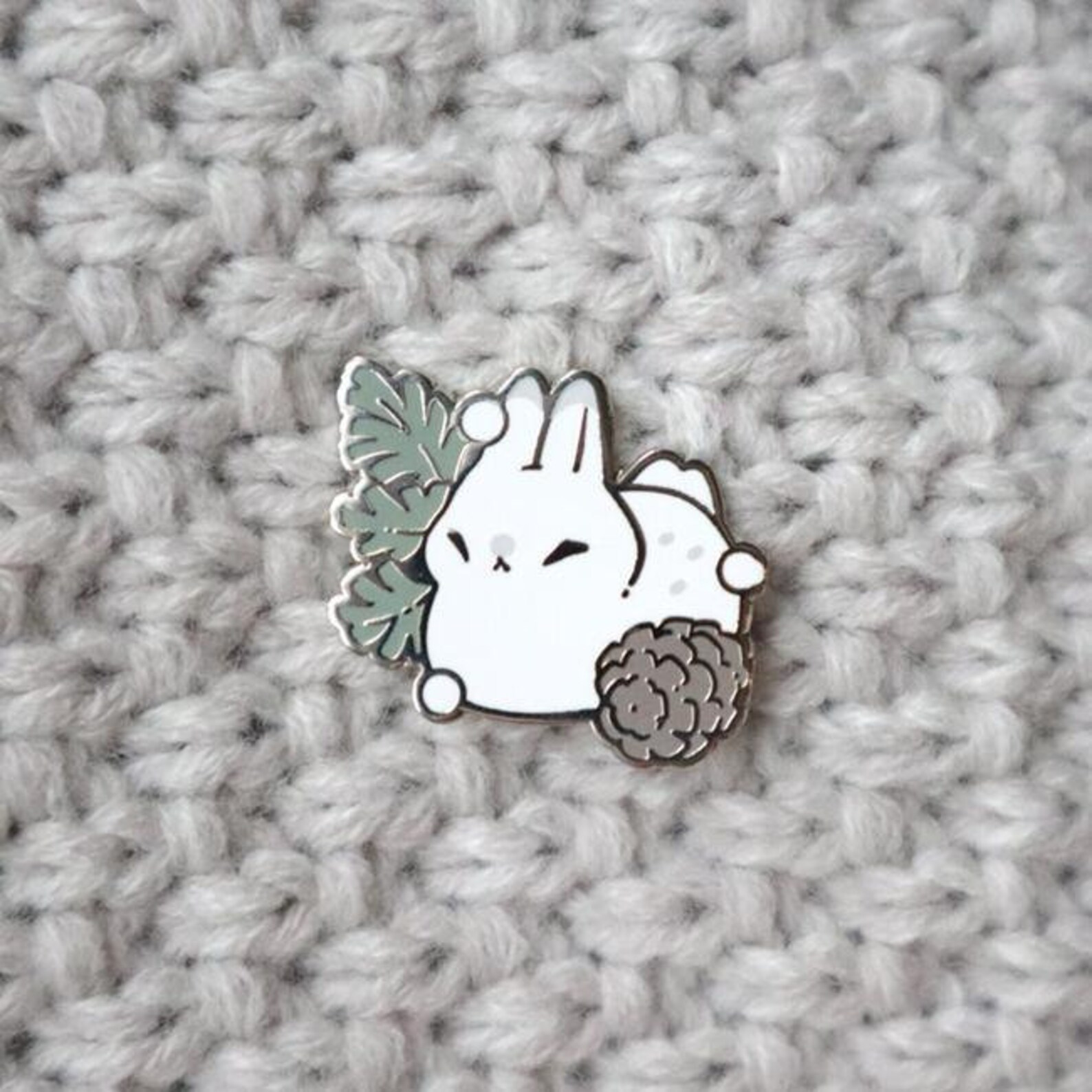 Snow Bunny Pin - Etsy