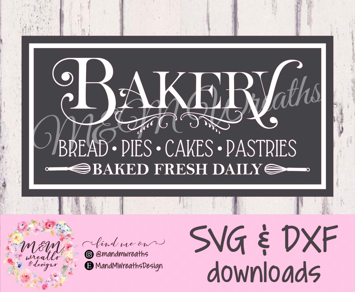 Bakery SVG Bakery Cut File Bakery DXF Kitchen Cut File - Etsy