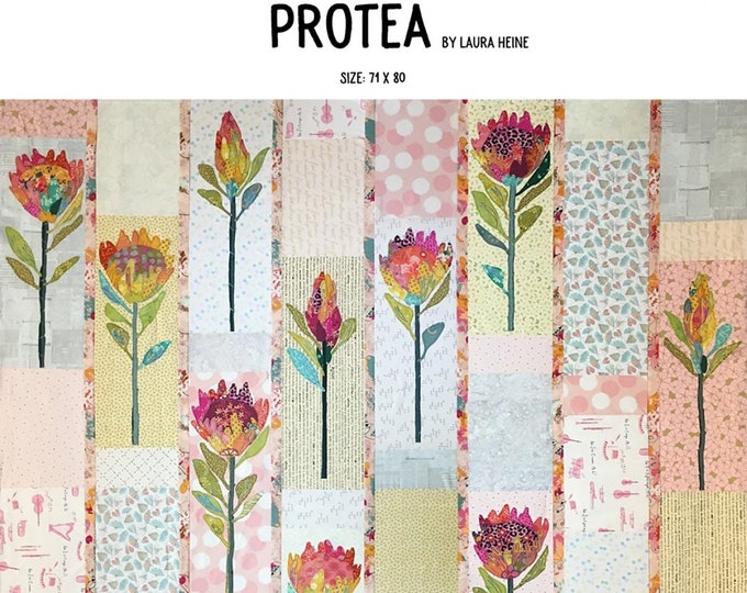 Protea Fused Appliqué Quilt Pattern by Laura Heine for Fiberworks ...