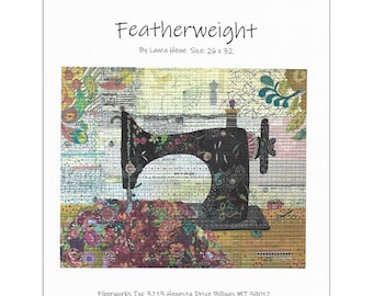 Black Cat Collage Quilt Pattern by Laura Heine for Fiberworks | Etsy