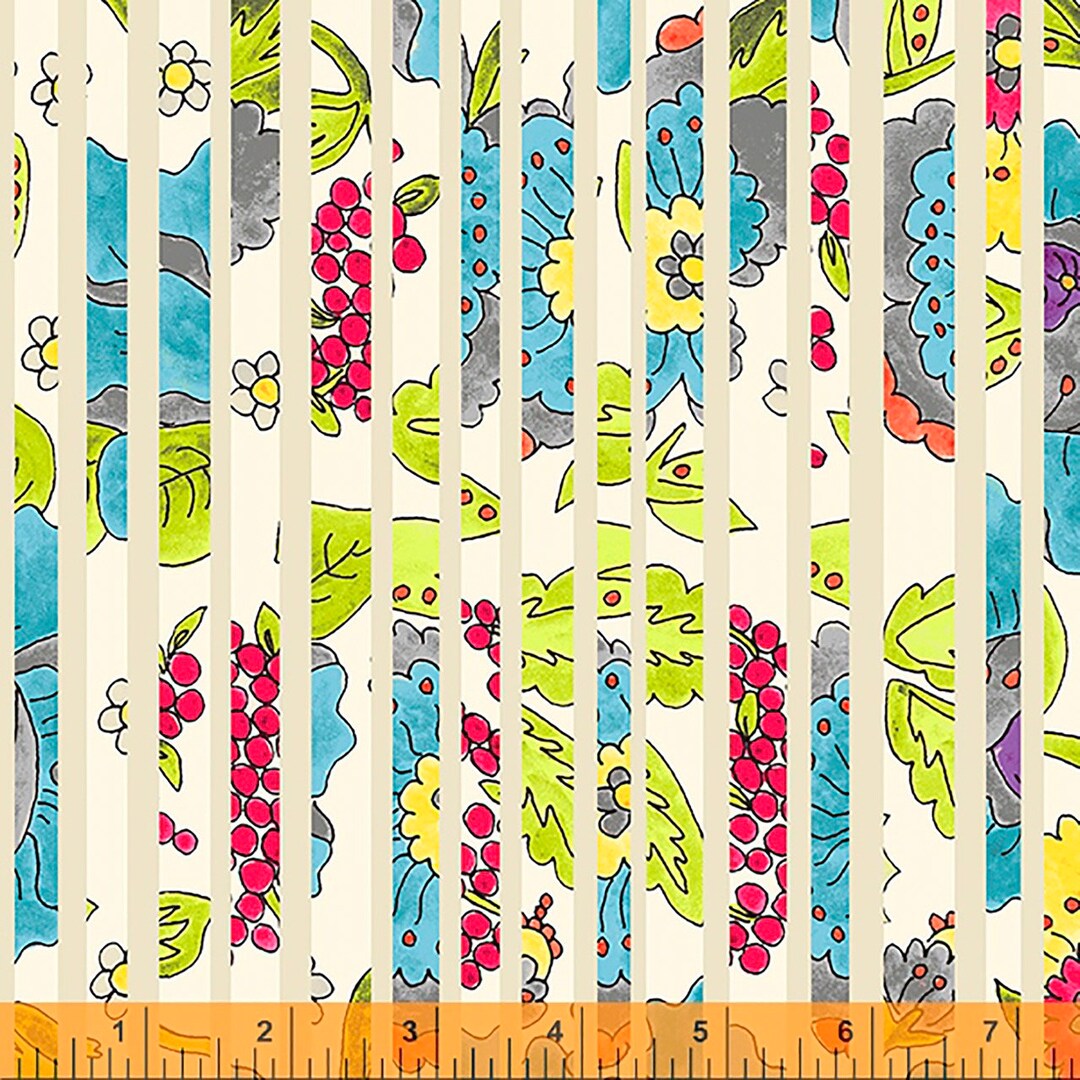 Happy Chance Stripe Fabric // Laura Heine Windham 52692-1 by the Half ...
