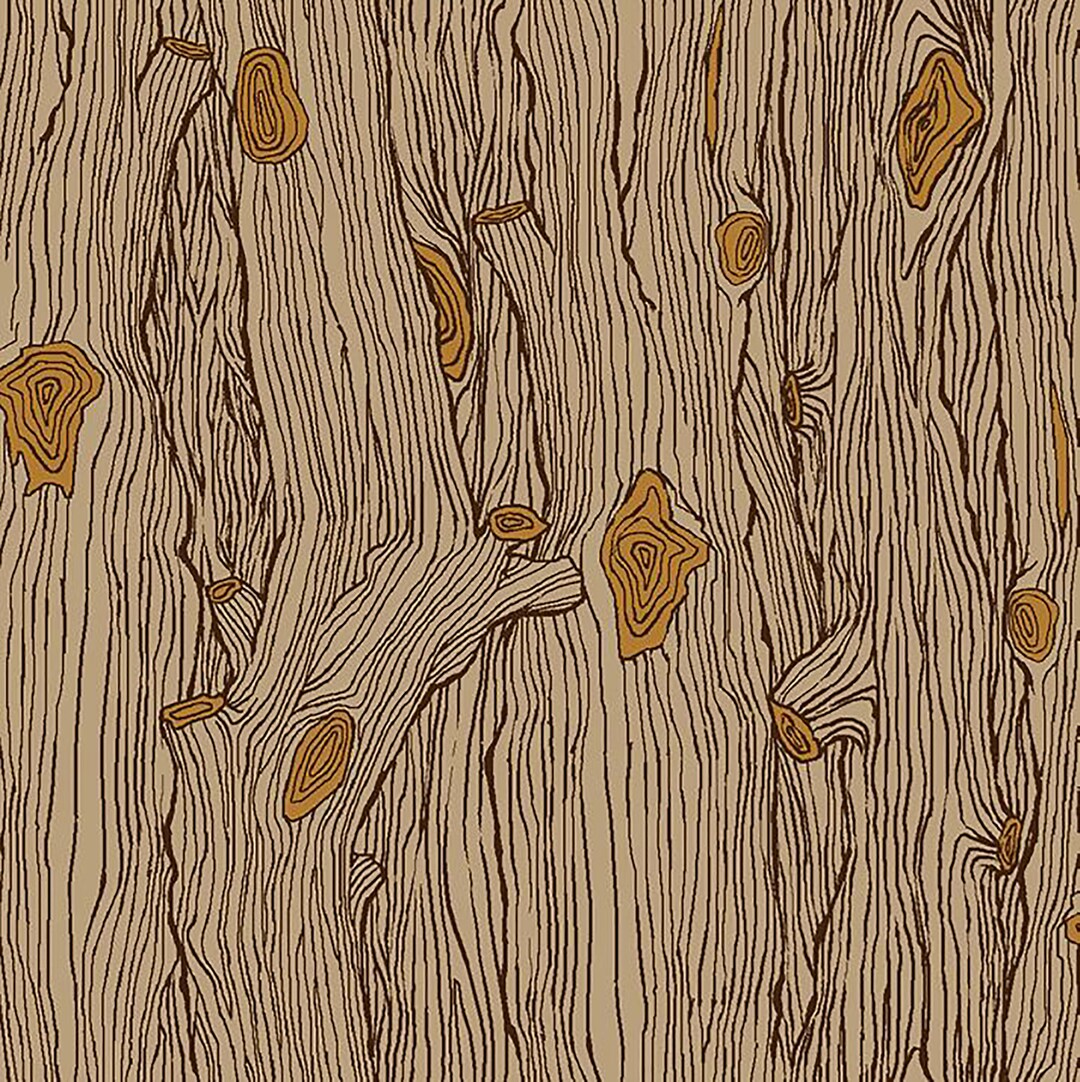 Menagerie Tree Bark Fabric // Paintbrush Studio 120-99742 Dark Brown by ...