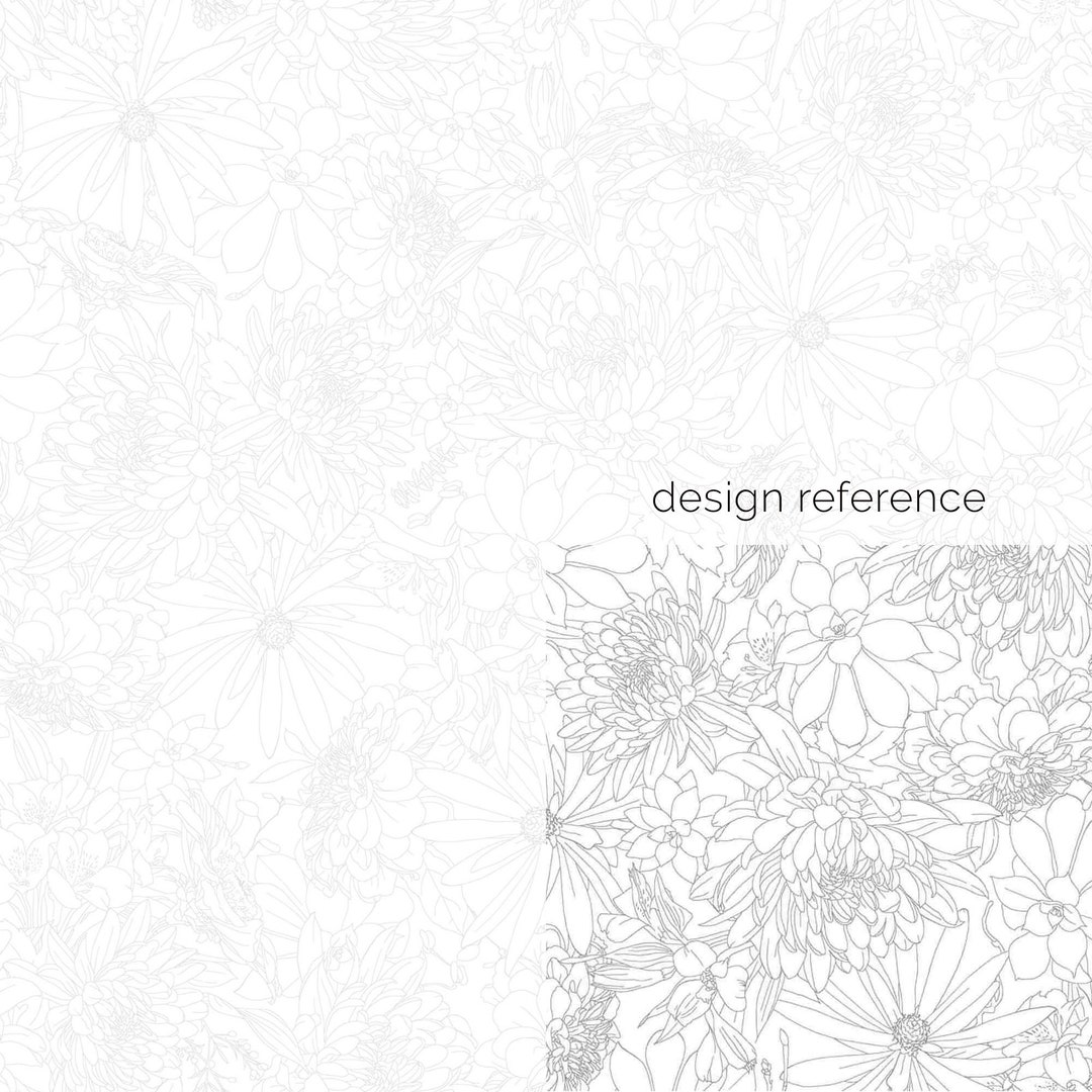 Solitaire Refreshed Blossom White on White Fabric // Maywood Studio ...
