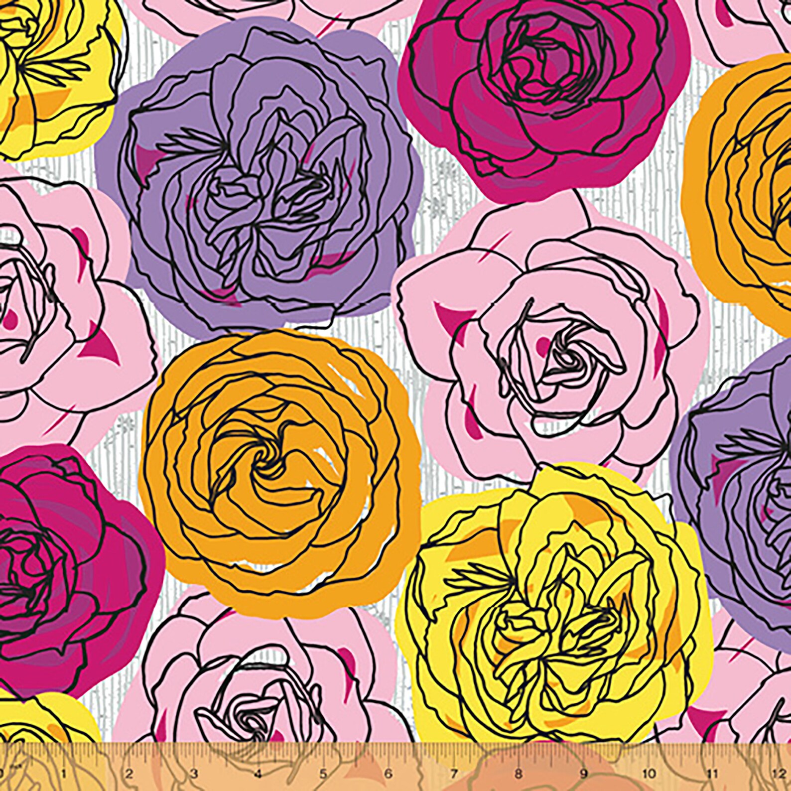 Norma Rose Rose Garden Fabric // Windham Fabrics 52010-2 Pink by the ...