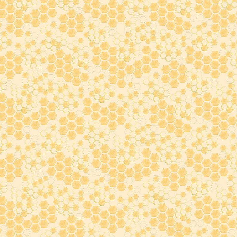 Home Sweet Home Honeycomb Fabric // Timeless Treasures BEE-CD3048 Honey ...