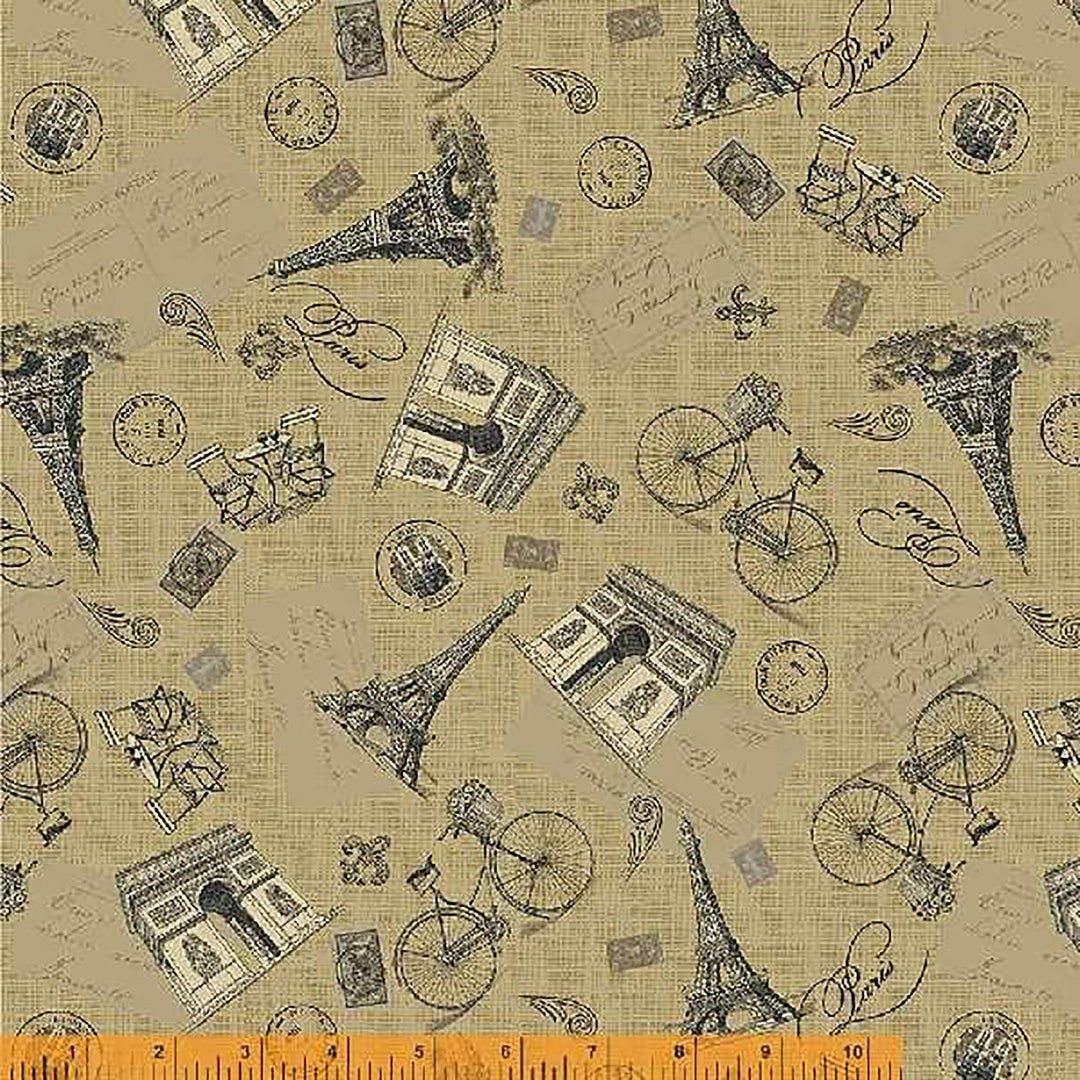 Fall in Love With Paris Parisian Monuments Fabric // Windham Fabrics ...