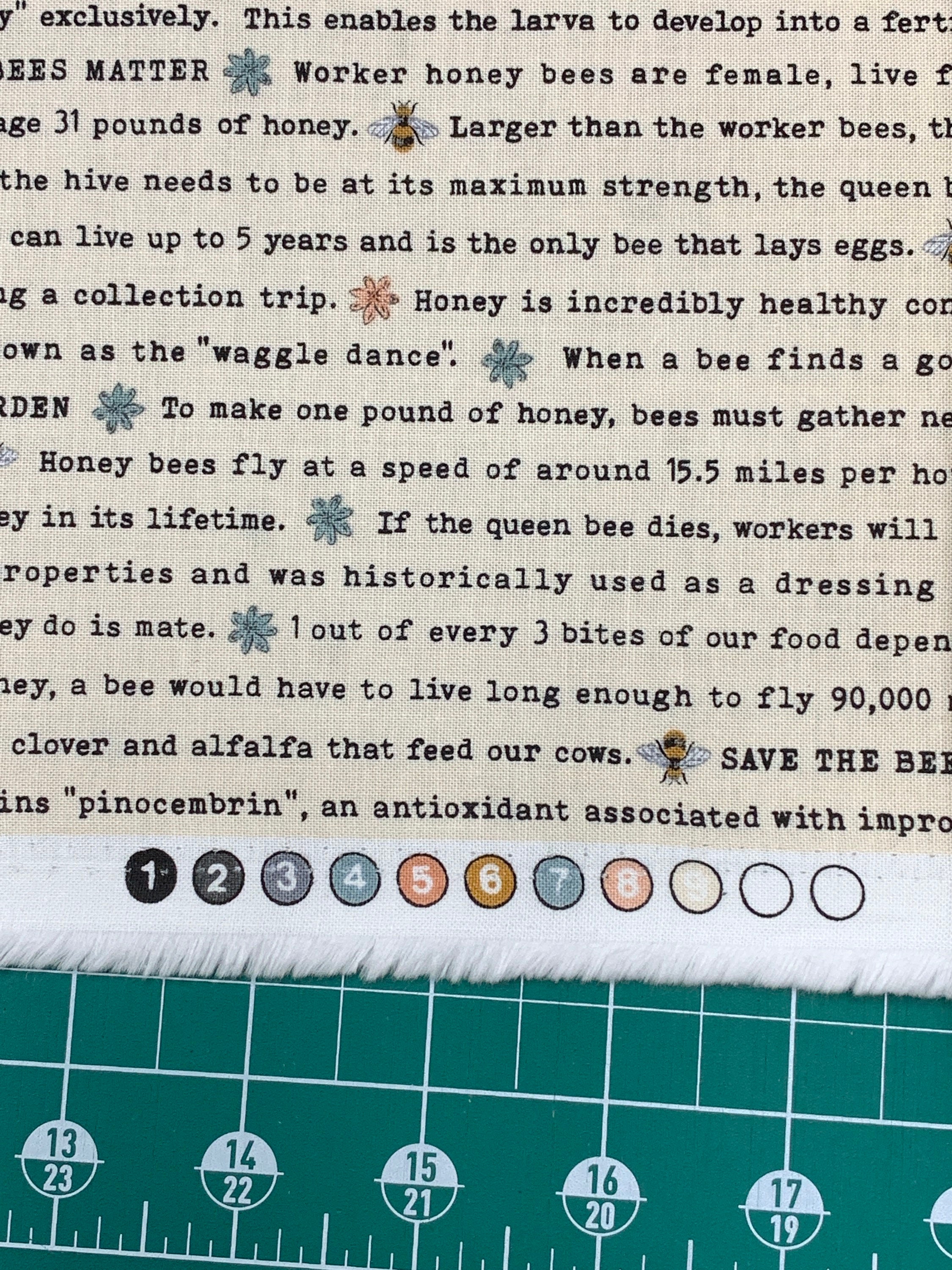 BEE Kind Script Fabric // Northcott Studio 23791-11 by the HALF YARD - Etsy