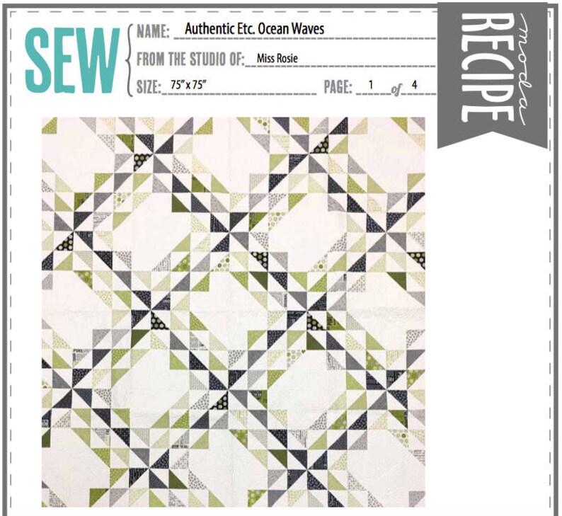 Moda Cake Mix Recipe by Miss Rosie's Quilt Co Design 4 | Etsy