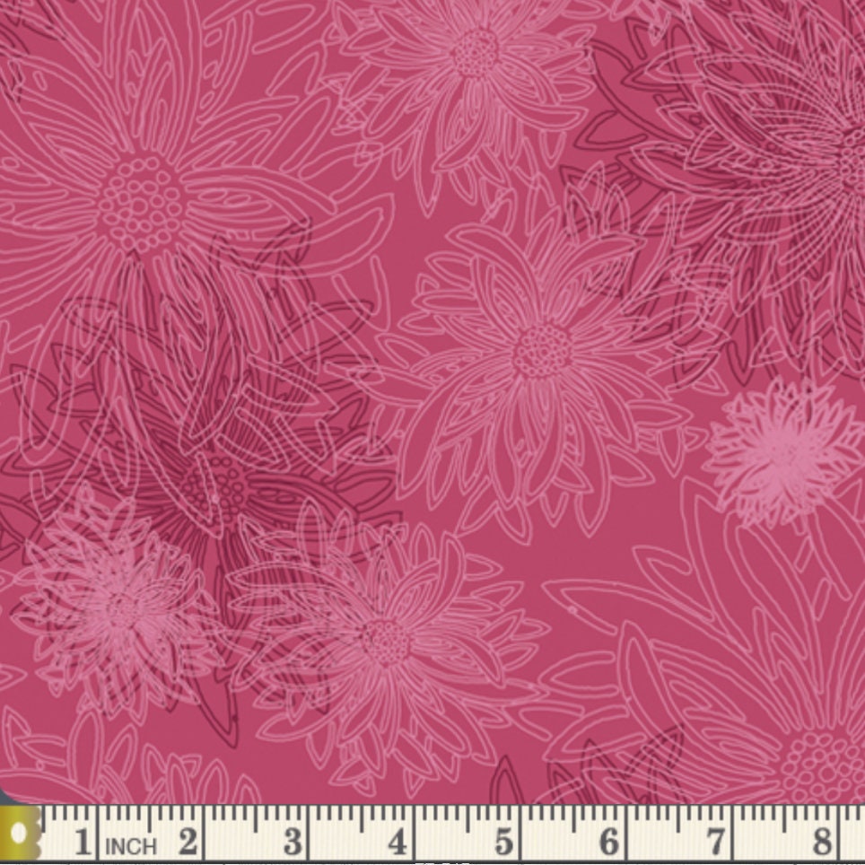AGF Floral Elements Shocking Pink Fabric // Art Gallery FE 515 by the ...
