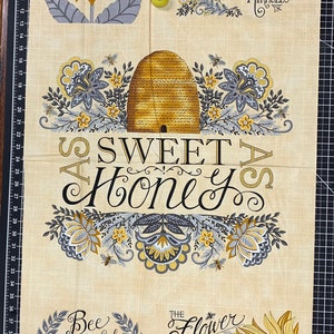 Bee Grateful Bee Blocks 23" Panel // Deb Strain // Moda 19960 12 Honey ...