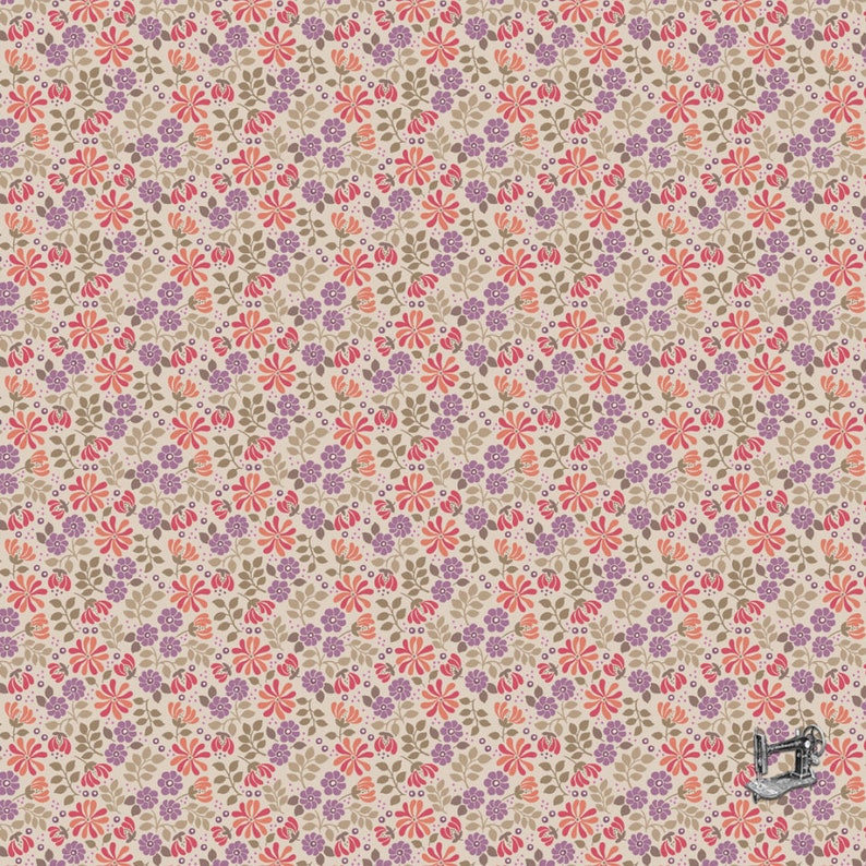 Flo's Little Flowers Fabric // Lewis & Irene LEIFLO7-4 by the HALF YARD ...