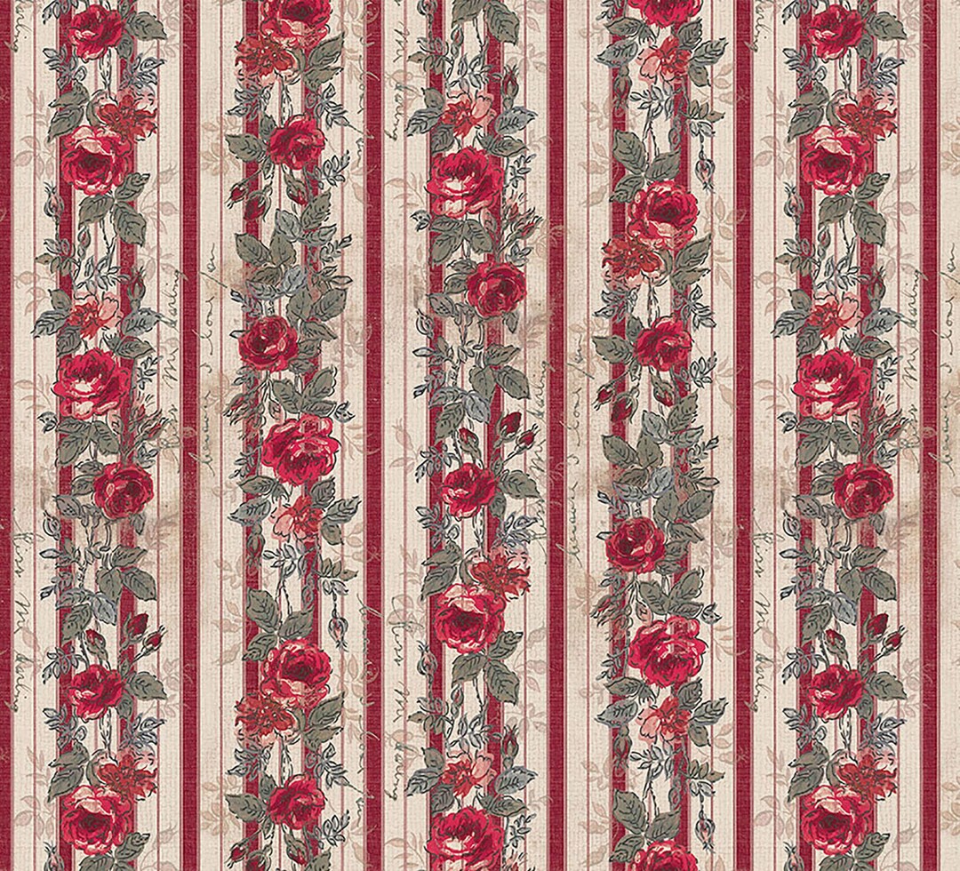 Tim Holtz Red Palette Wallpaper Fabric // Freespirit PWTH227.RED by the ...