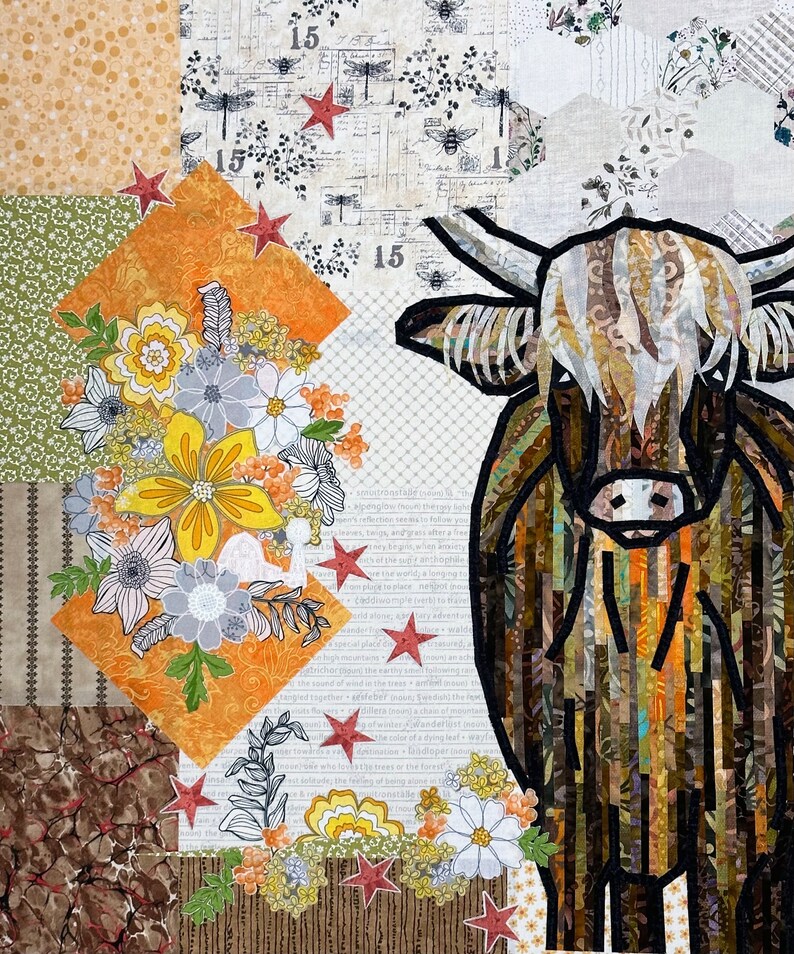Tiny Cow Collage Fabric Bundle for Laura Heine's Teeny Tiny Pattern #2 ...
