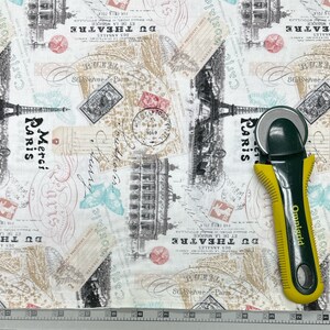 Merci Paris Collage Fabric // Windham 52137-X by the HALF YARD - Etsy