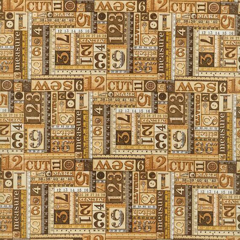 Seams Like Old Times Tape Measure Fabric // Dan Morris // RJR Studios ...