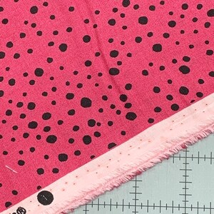 Pepper Dots Basic Pink & Black Fabric by Loralie Designs 692-259 by the ...