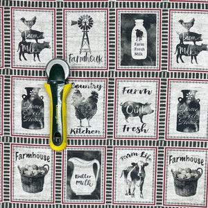 Life is Better on the Farm Farmhouse Patch 16" Panel Fabric // Michael ...