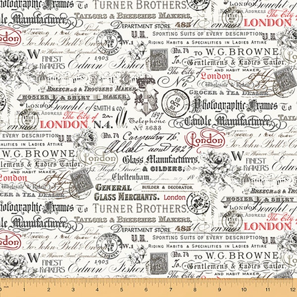 Low Volume Word Fabric - Etsy