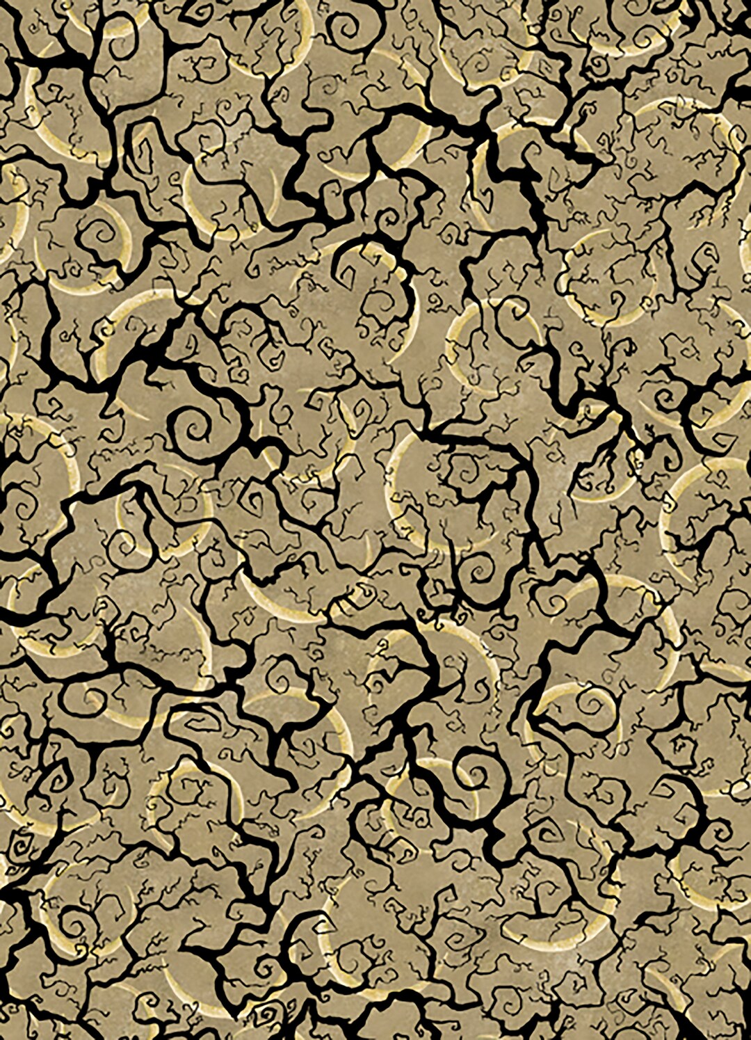 All Hallow's Eve Moons & Trees Fabric // Quilting Treasures 28803-K by ...