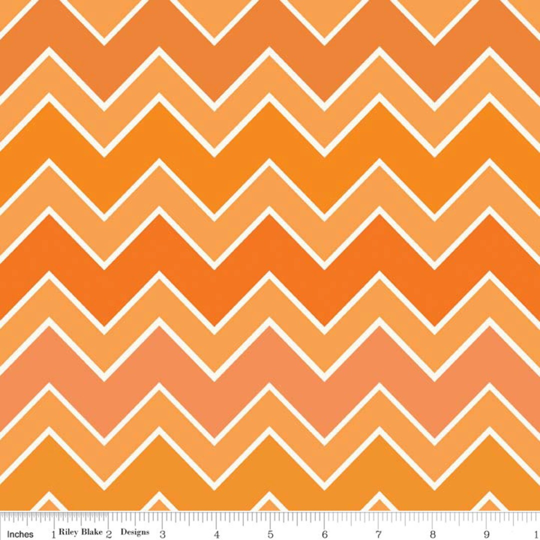 SALE Riley Blake Shaded Chevron Fabric Medium C780-14 BLAZE PER Yard - Etsy