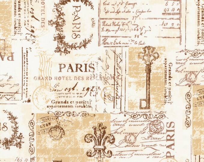 City of Lights Parchment Paris Fabric // Robert Kaufman SRK16738265 by ...