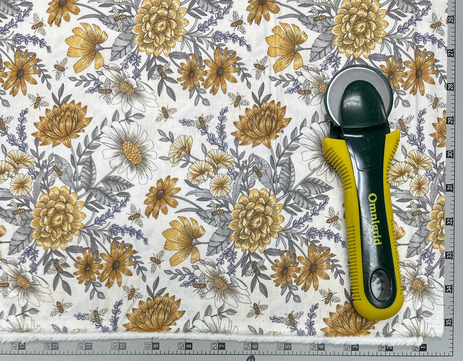 Honey Lavender All Over Floral Bees Fabric // Moda 56083 11 by the Half ...
