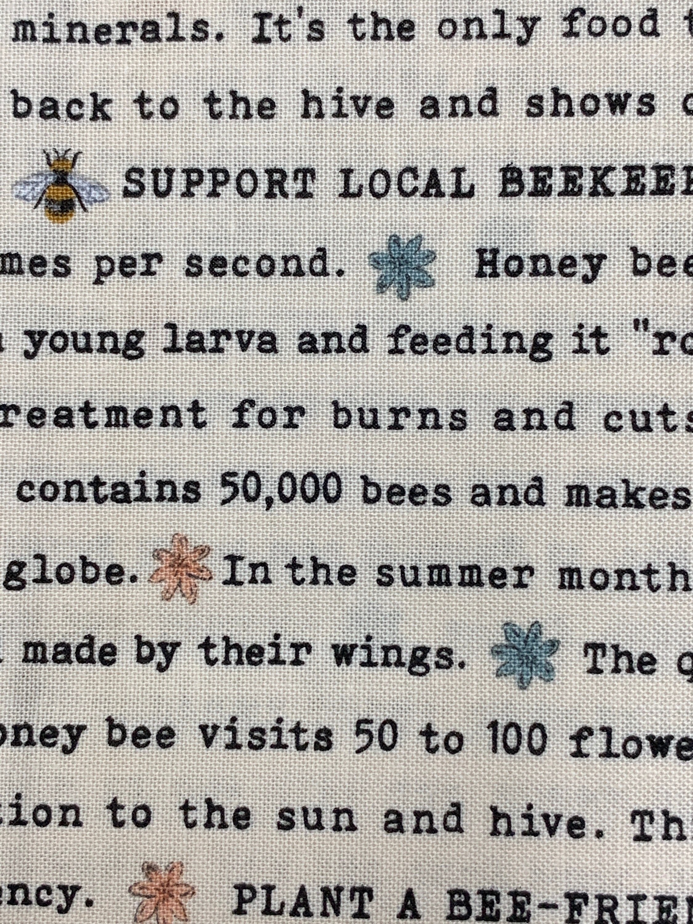 BEE Kind Script Fabric // Northcott Studio 23791-11 by the HALF YARD - Etsy