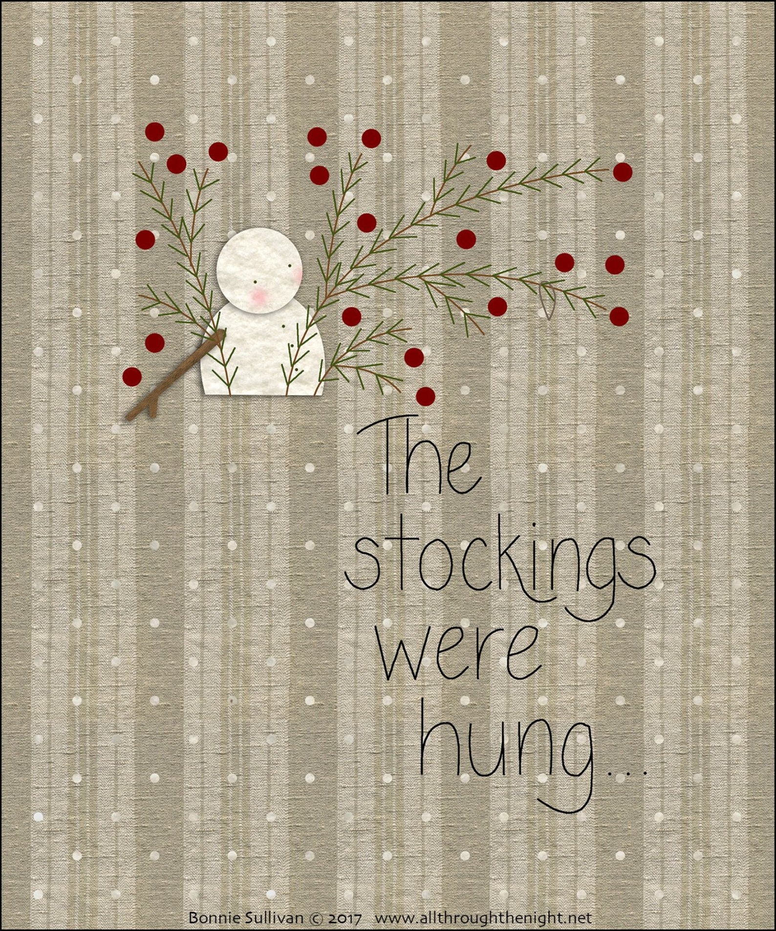 The Stockings Were Hung Appliqué Pattern by All Through the Night ...