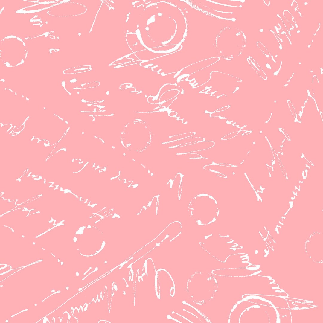 Chloe Script Fabric // Maywood Studio MAS9185-P by the HALF YARD - Etsy