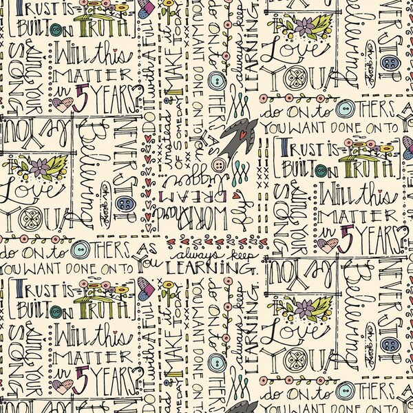 Low Volume Word Fabric - Etsy