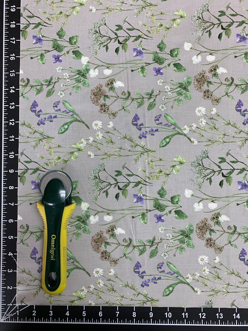 Midsummer Meadow Sweet Fabric // Windham 52316-3 Stone by the Half Yard ...