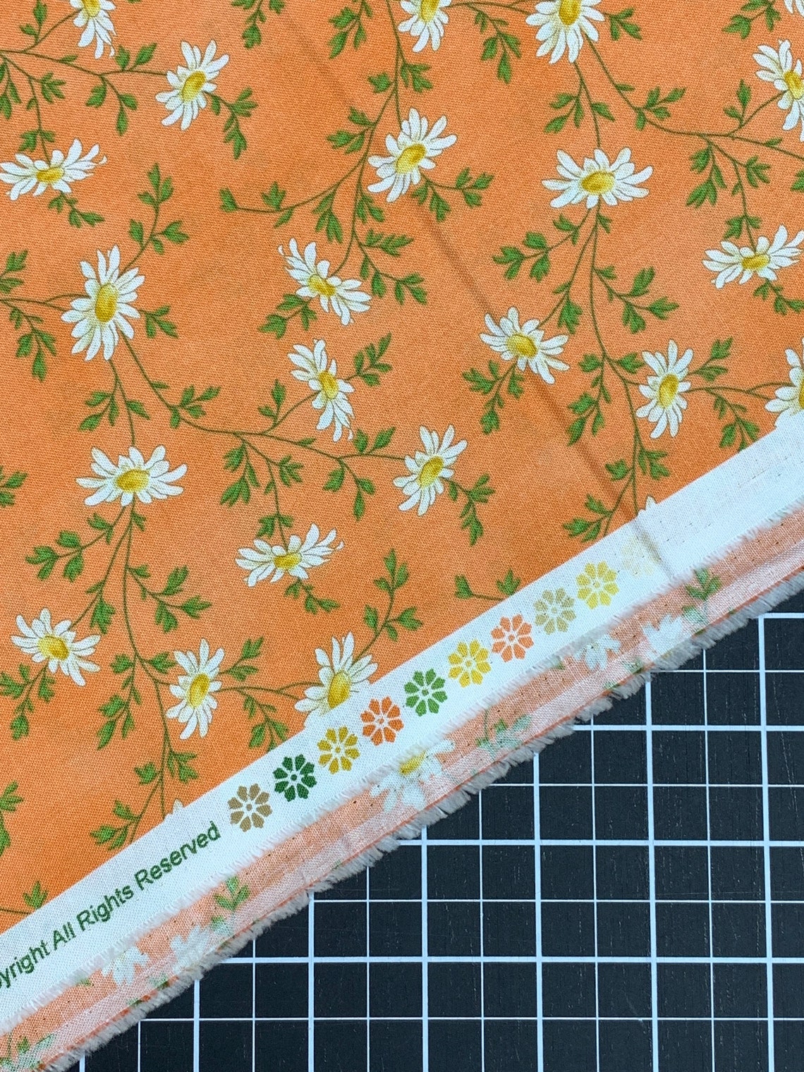 Fresh as a Daisy Miniature Daisies Fabric // Maywood Studio | Etsy