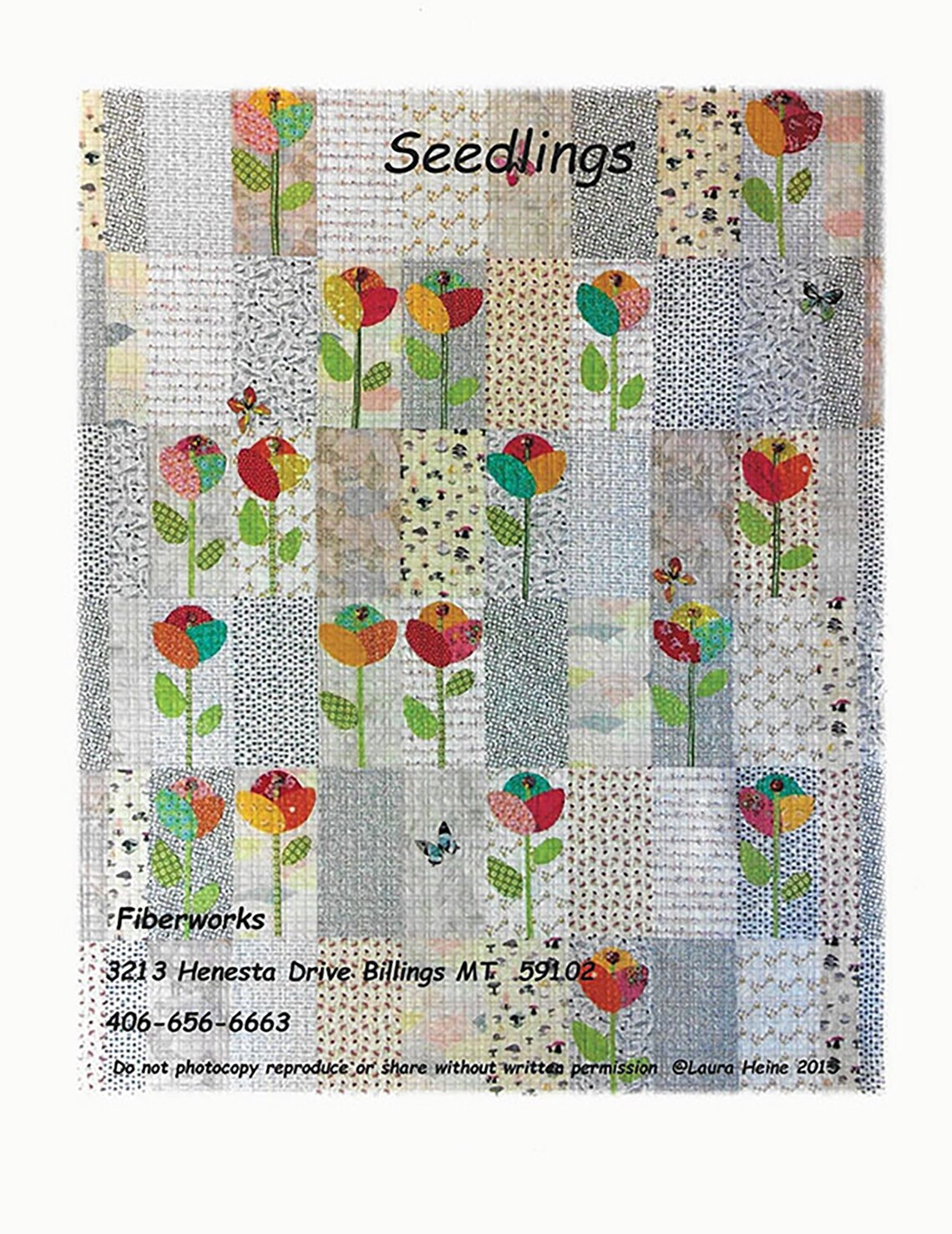 Seedlings Applique Quilt Pattern by Laura Heine for Fiberworks | Etsy