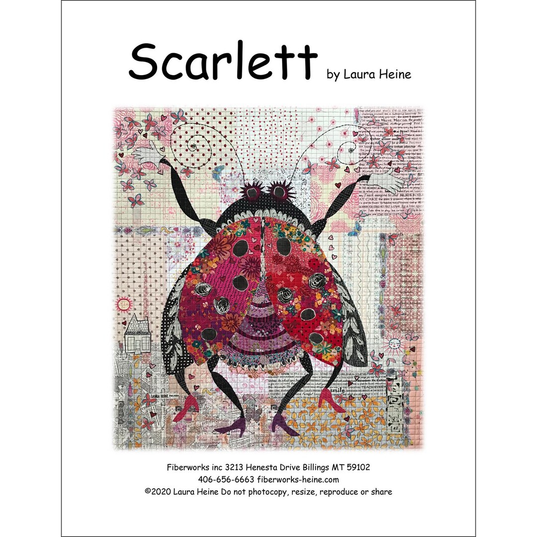 Scarlett the Lady Bug Collage Quilt Pattern by Laura Heine for ...
