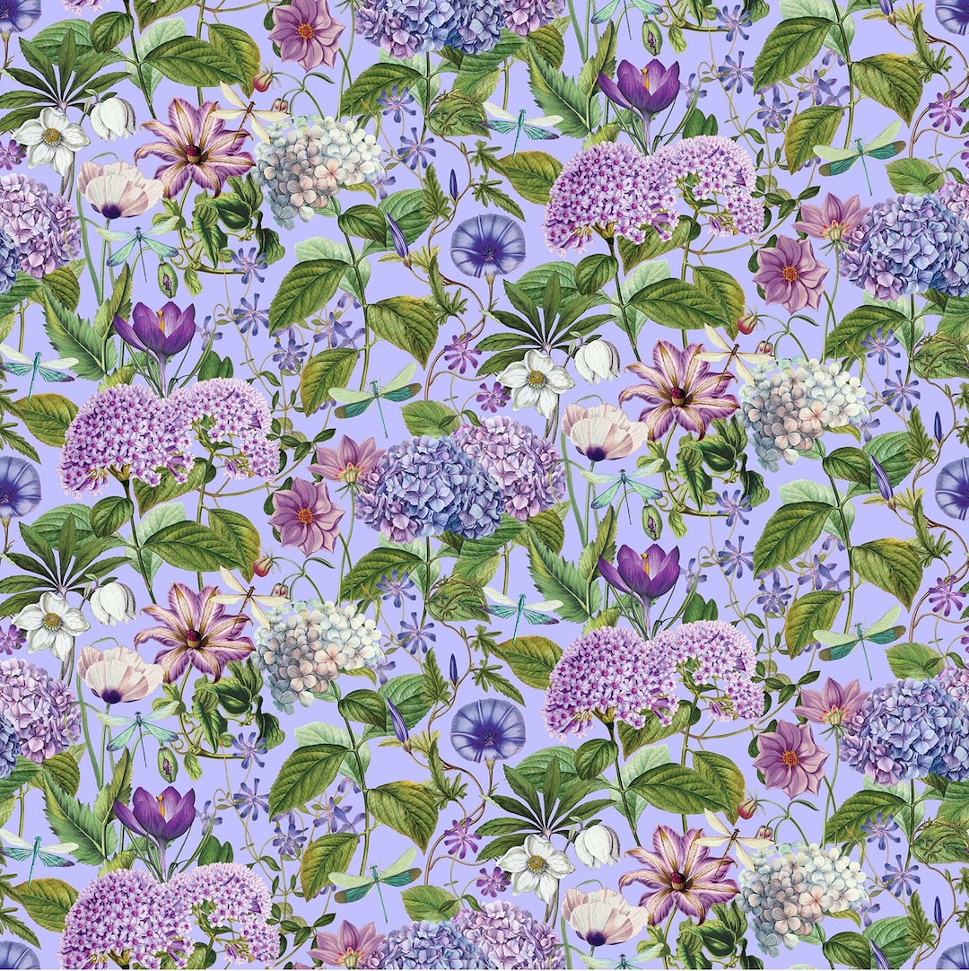 Fleurs Large Packed Floral Fabric // Northcott DP23939-44 by the Half ...