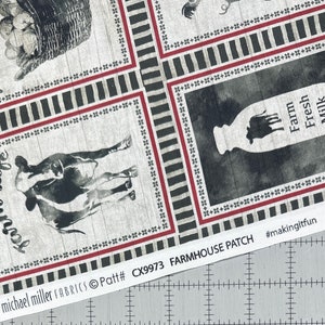 Life is Better on the Farm Farmhouse Patch 16" Panel Fabric // Michael ...