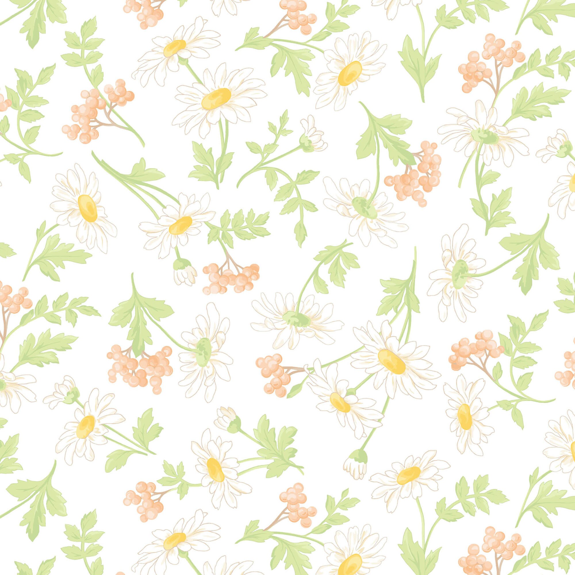 Fresh as a Daisy Daisies & Berries Fabric // Maywood Studio | Etsy