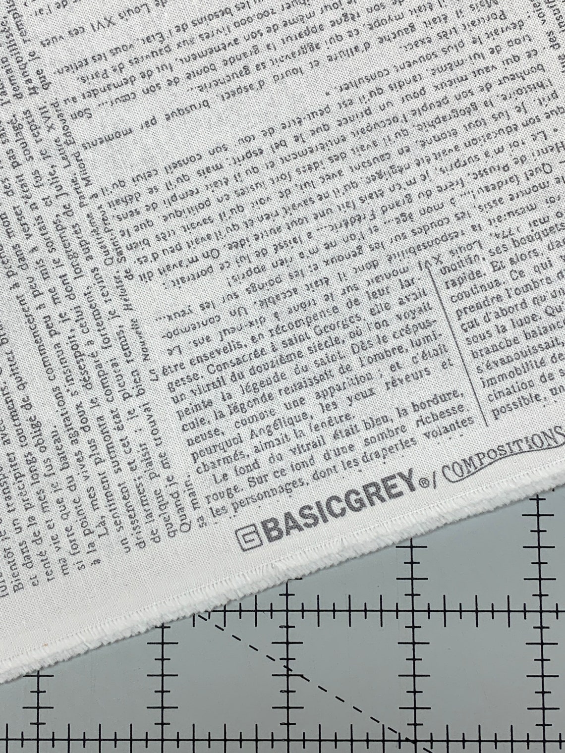 Compositions Newsprint Fabric // Basicgrey // Moda Fabrics 30451 18 ...